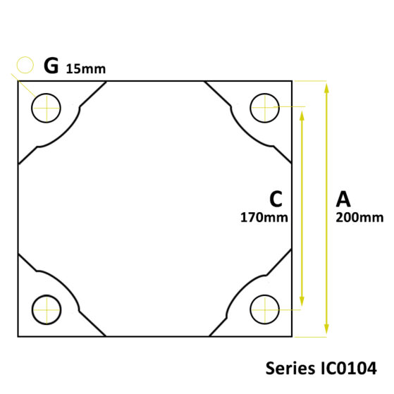 BUFFER RUBBER IC0104 SQUARE - Track Pads Australia